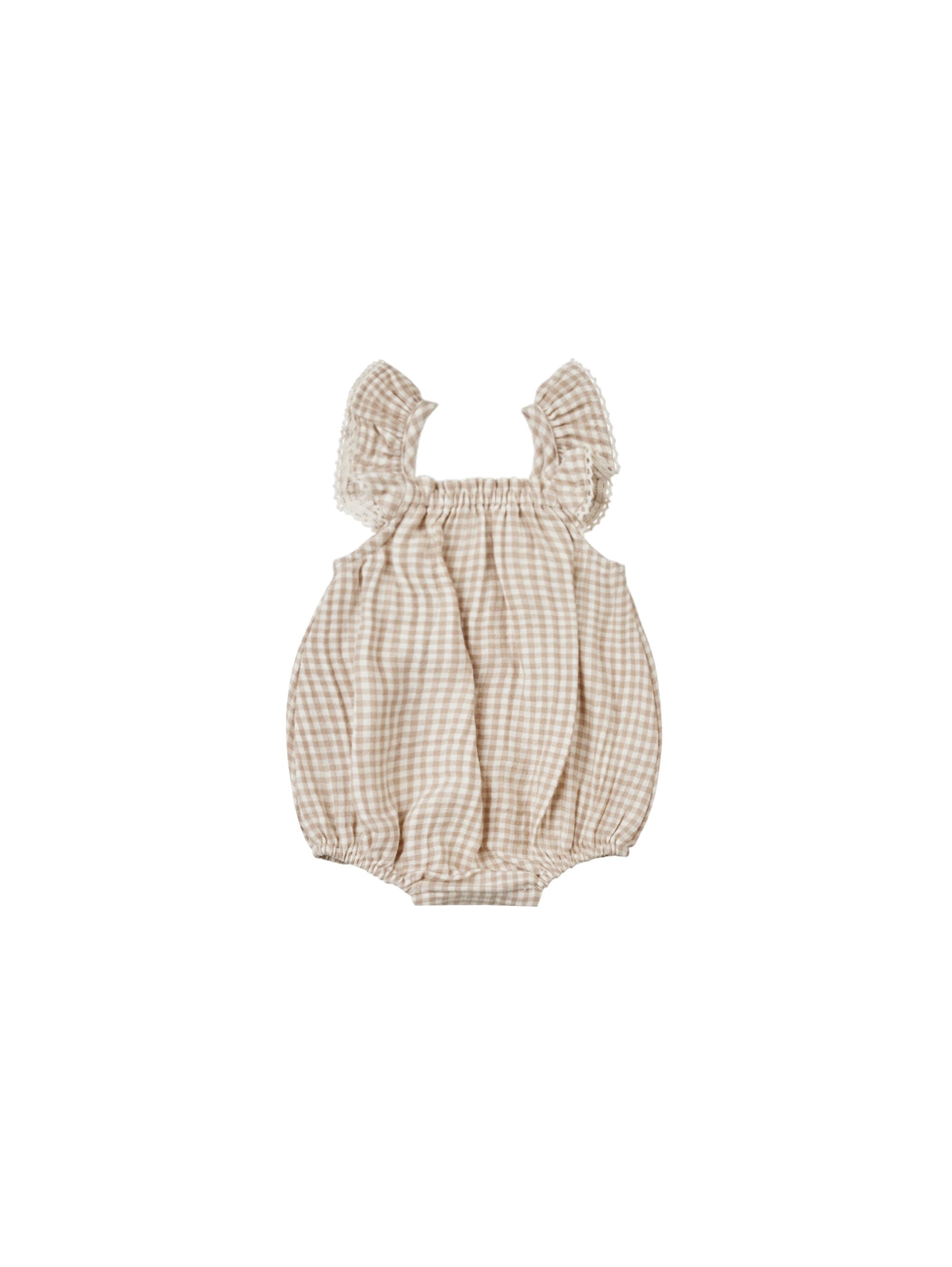 Oat Gingham Bonnie Romper – Pen + Nash Co.